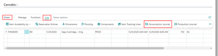 Consumption Journal Improvements