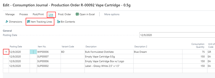 Consumption Journal Improvements