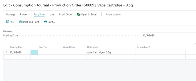 Consumption Journal Improvements