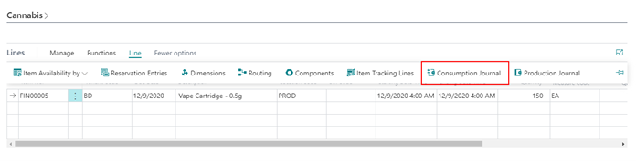 Consumption Journal Improvements