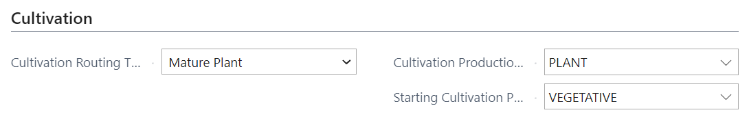 Cultivation - Routings