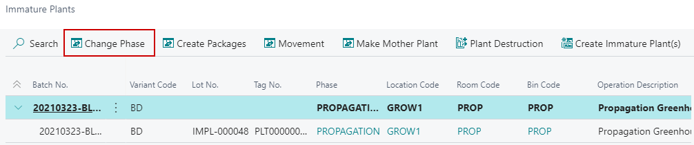 Cultivation - Appendix - Function Run Codes - Immature Plant Phase Change