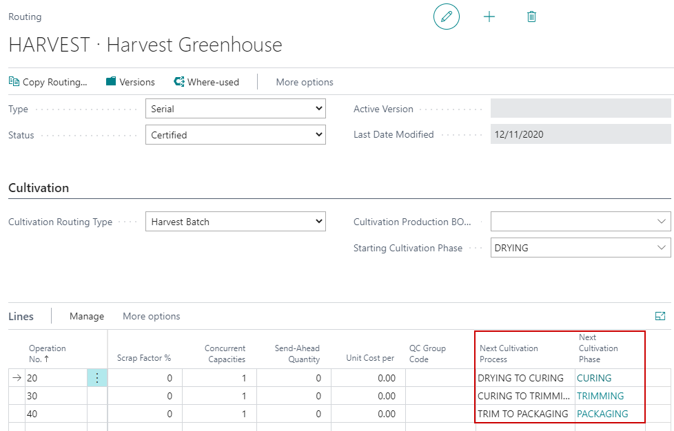 Cultivation - Appendix - Function Run Codes - Harvest Batch Phase Change