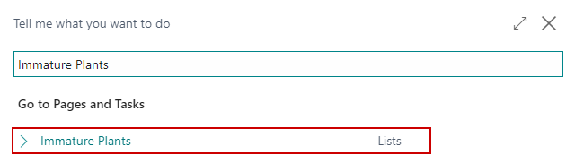 Cultivation - Create an Immature Plant Packages