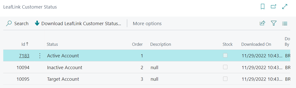 LeafLink Customer Status