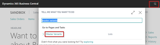 CBC - Master Variants
