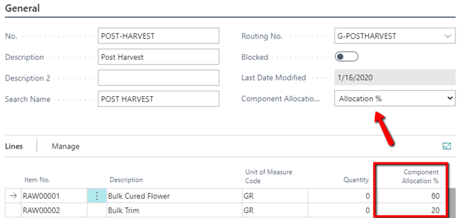 CBC Manufacturing - Component Allocation